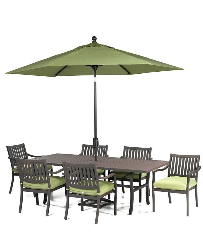 Furniture CLOSEOUT! Aluminum 84" x 42" Outdoor Dining Table, Created ...