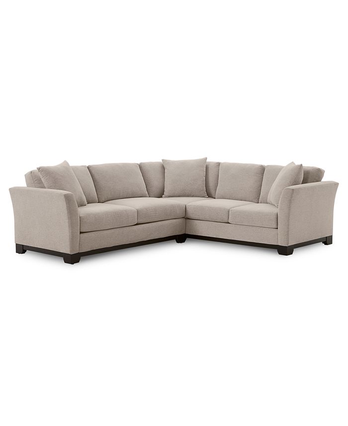Furniture Elliot II 108" Fabric 2-Pc. Sleeper Sofa Sectional, Created ...