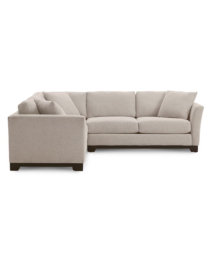 Furniture Elliot II 108" Fabric 2-Pc. Apartment Sectional Sofa, Created ...