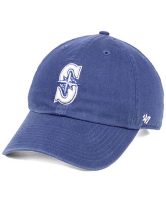 '47 Brand Seattle Mariners Timber Blue CLEAN UP Strapback Cap - Macy's