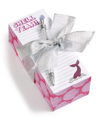 Tri-Coastal Design Tri-Coastal "Shell Yeah" Memo Pad With Pen - Macy's
