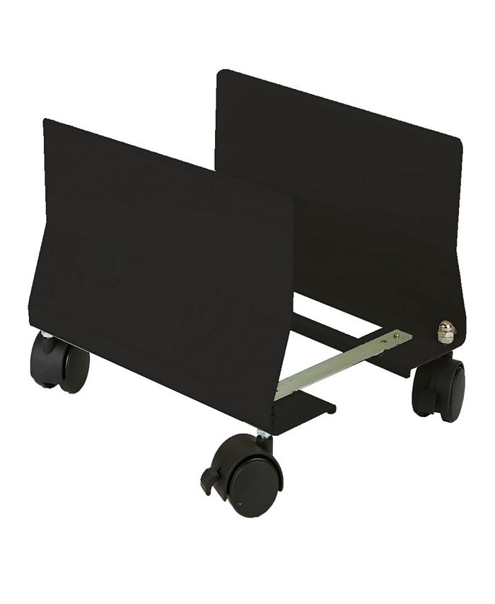 Mind Reader Adjustable Metal Cpu Holder With Lockable Wheels, Black ...