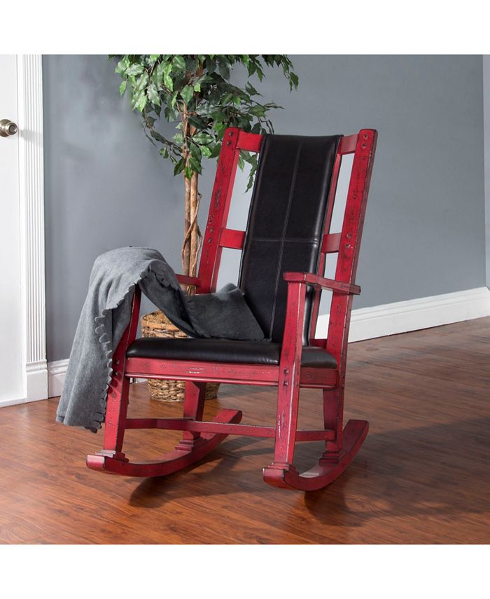 Sunny Designs Burnt Red Rocker, Cushion Seat - Macy's