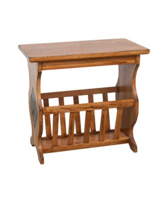 Sedona Rustic Oak Magazine Table - Macy's