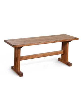 Sedona Rustic Oak Side Bench - Macy's