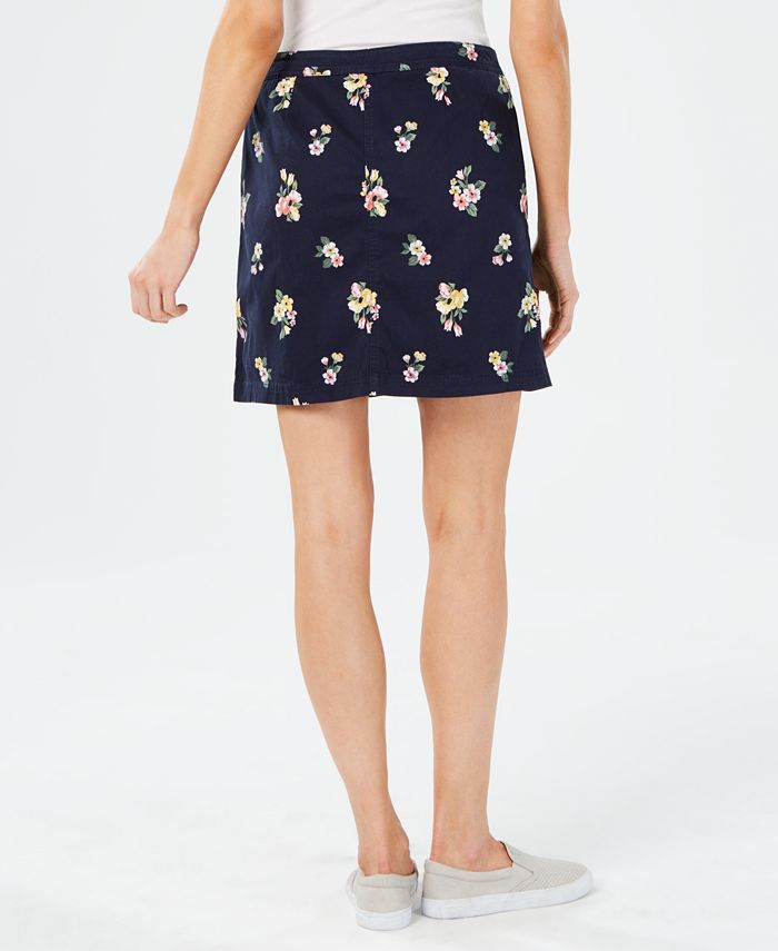 Karen Scott Floral-Print Pull-On Skort, Created for Macy's - Macy's