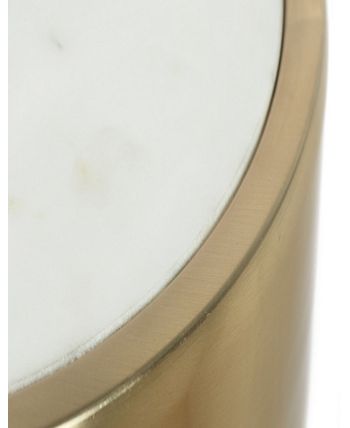 Zuo Emma Accent Table White Marble & Brass - Macy's