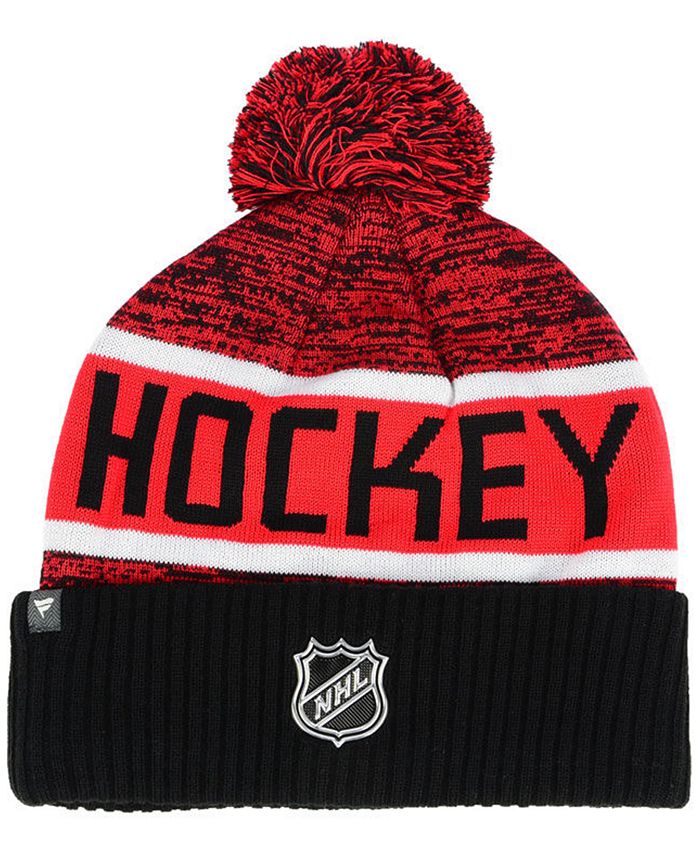 Authentic NHL Headwear Carolina Hurricanes Goalie Knit Hat - Macy's