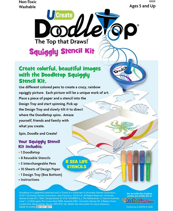 U-Create Doodletop Stencil Kit - Sea Life - Macy's