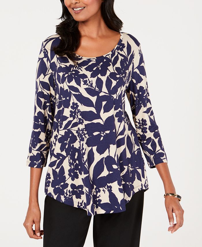 JM Collection Printed T-Shirt, Created for Macy's - Macy's