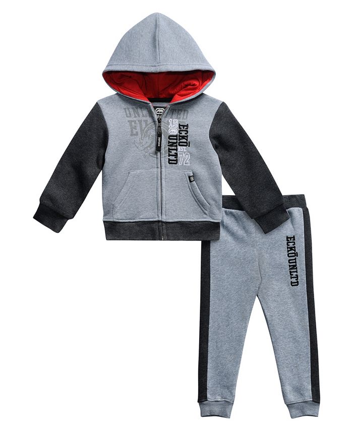 Ecko Toddler Boys 2-Pieces Full-Zip Logo Hoodie and Jogger Pants Set ...