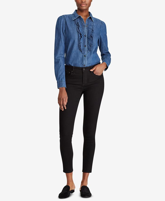 Lauren Ralph Lauren Ruffle-Trim Shirt - Macy's
