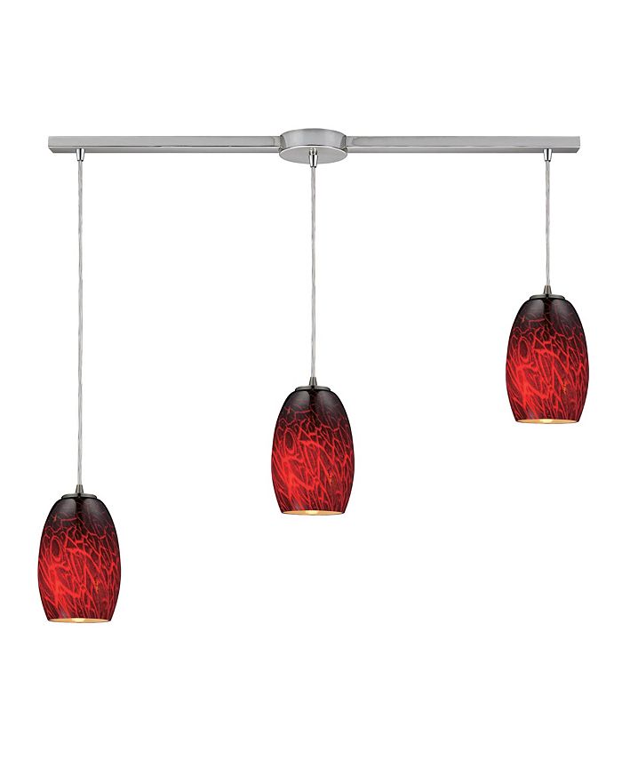 ELK Lighting Maui 3- Light Pendant in Satin Nickel - Macy's