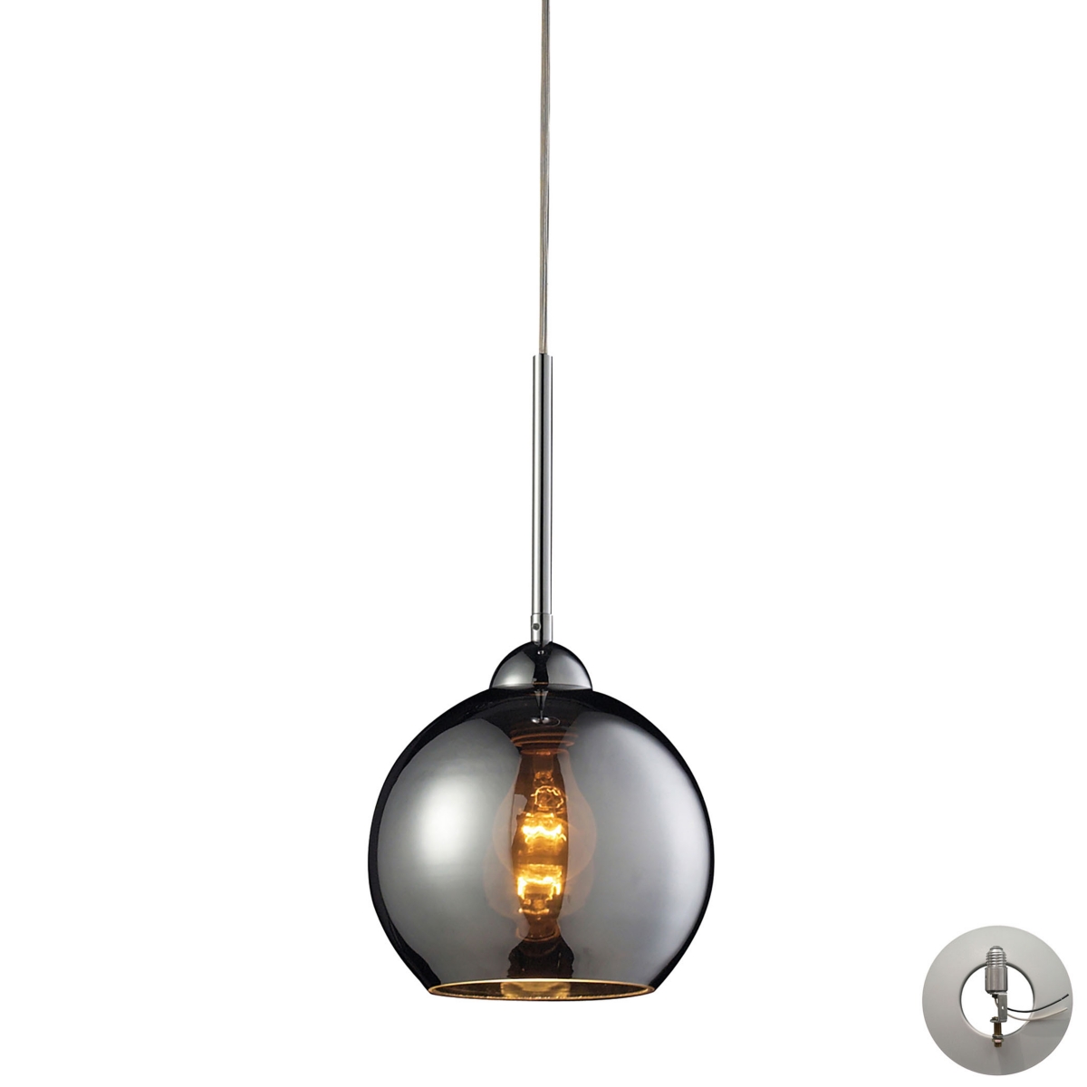 Click here for Cassandra 1 Light Pendant in Polished Chrome - Chr... prices