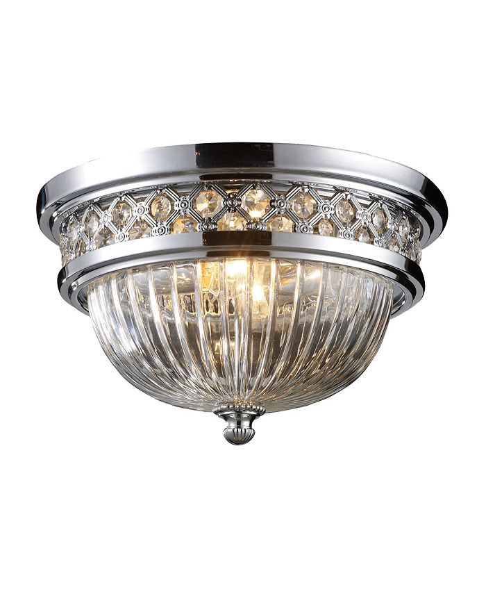 Macy's Flush Mount 2-Light in Polished Chrome - Macy's