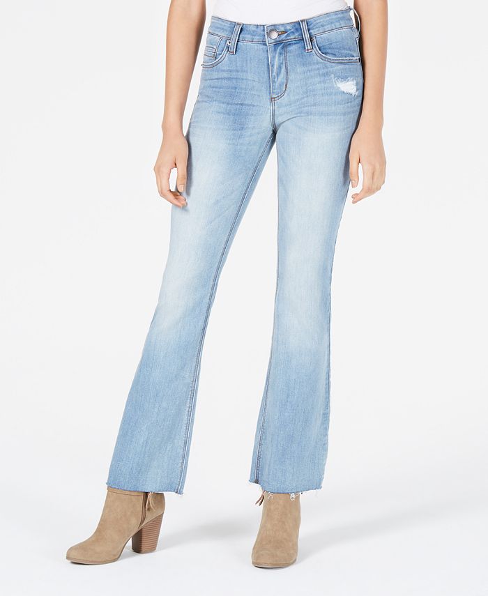 STS Blue Distressed Raw-Hem Flare Jeans - Macy's