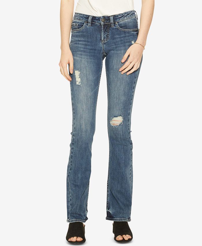 Silver Jeans Co. Tuesday Ripped Bootcut Jeans - Macy's