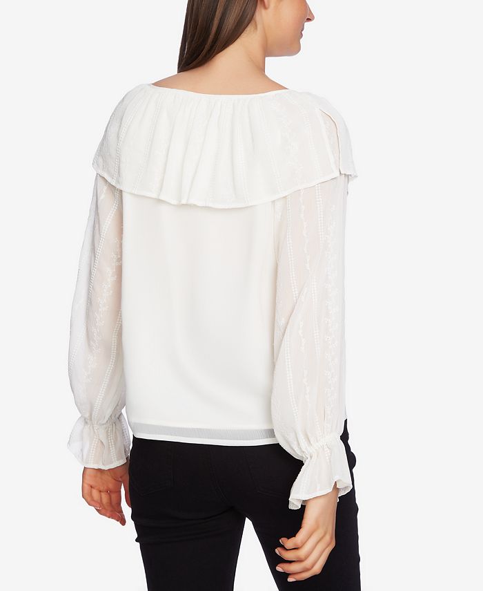 1.STATE Embroidered Ruffle Top - Macy's