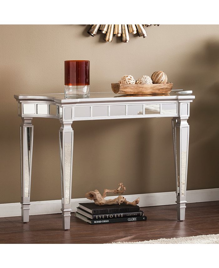 Southern Enterprises Smyth Glam Mirrored Console Table - Macy's