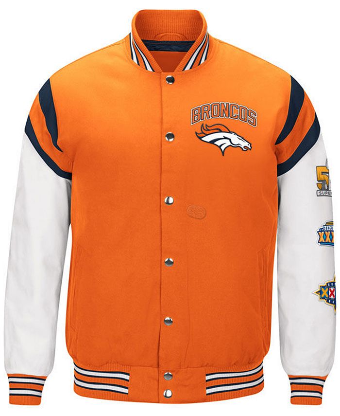 Authentic NFL Apparel Men's Denver Broncos Home Team Varsity Jacket ...