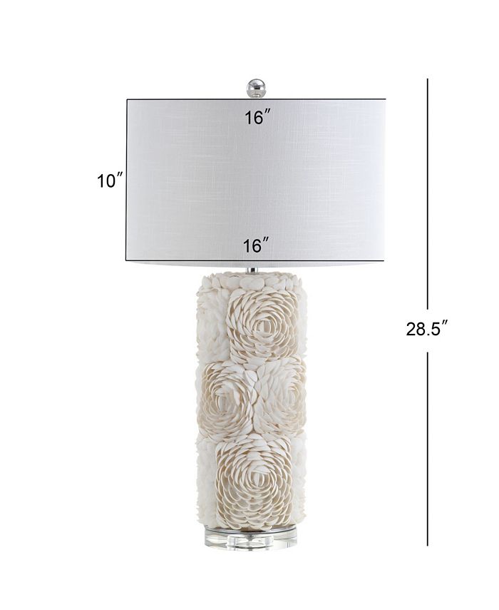 Jonathan Y Rosette Seashell, Resin, Crystal Led Table Lamp - Macy's