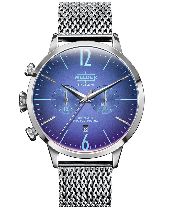 WELDER Men's Stainless Steel Mesh Bracelet Watch 42mm - Macy's
