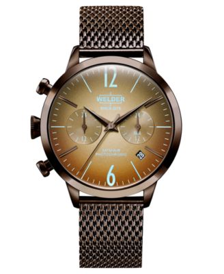 WELDER Women's Brown Stainless Steel Mesh Bracelet Watch 38mm - Macy's