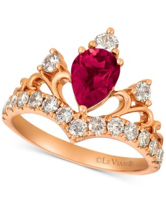 Le Vian Rhodolite Garnet (1 ct. t.w.) & Diamond (3/4 ct. t.w.) Tiara ...