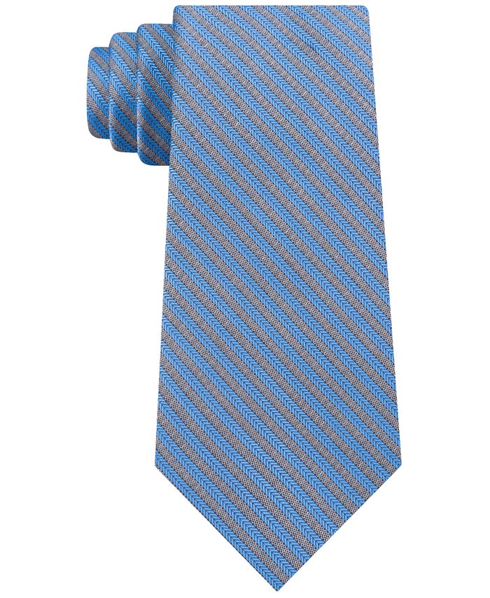 Calvin Klein Men's Slim Geometric Pinstripe Tie - Macy's
