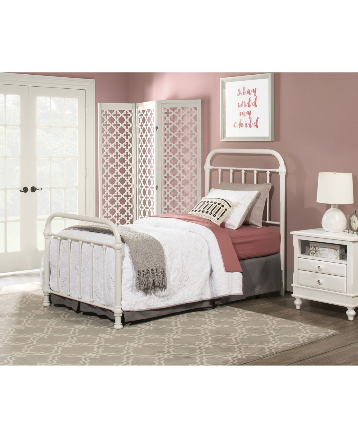 Click here for Kirkland Twin Bed - White prices