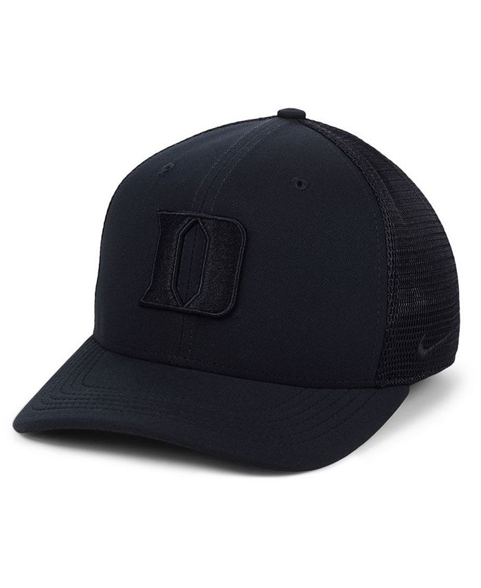 Nike Duke Blue Devils Aerobill Black Swoosh Cap - Macy's