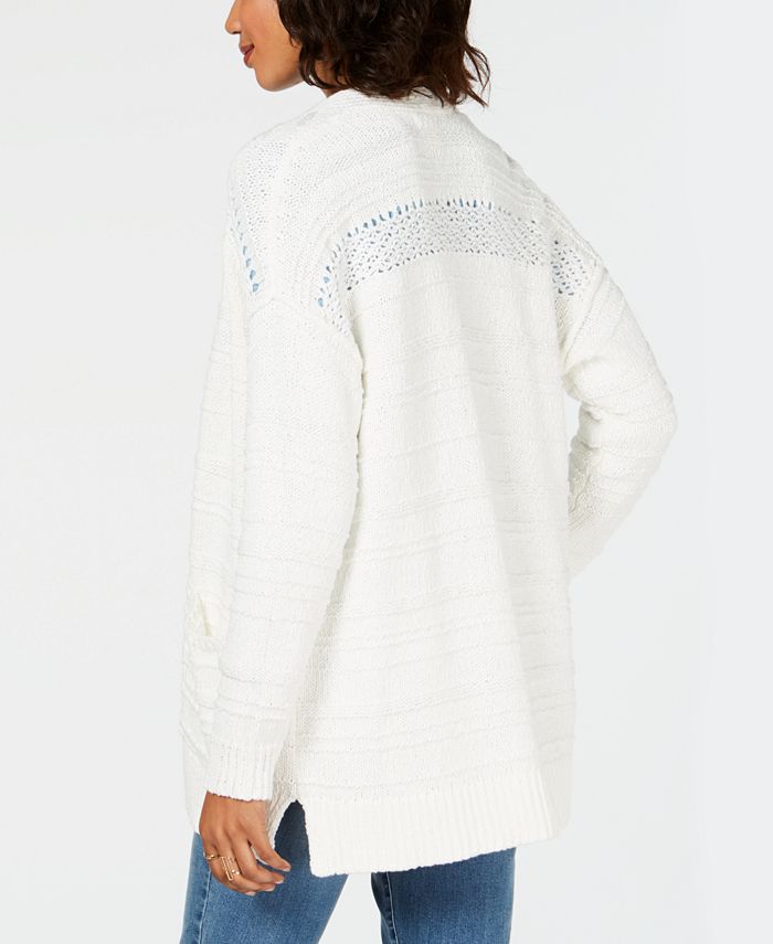 Style & Co Open-Front Pointelle-Knit Cardigan, Created for Macy's - Macy's