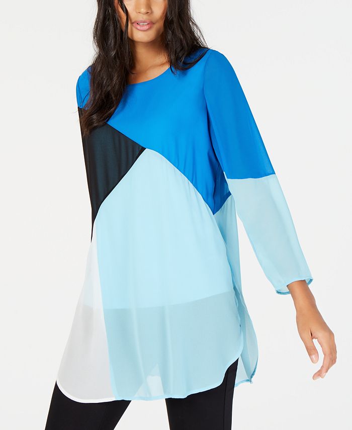 Alfani Colorblocked Super Tunic, Created for Macy's - Macy's