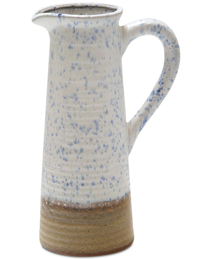 Home Essentials Coastal Large Speckled Pitcher - Macy's