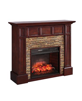 Southern Enterprises Chamblee Faux Stone Media Fireplace - Macy's