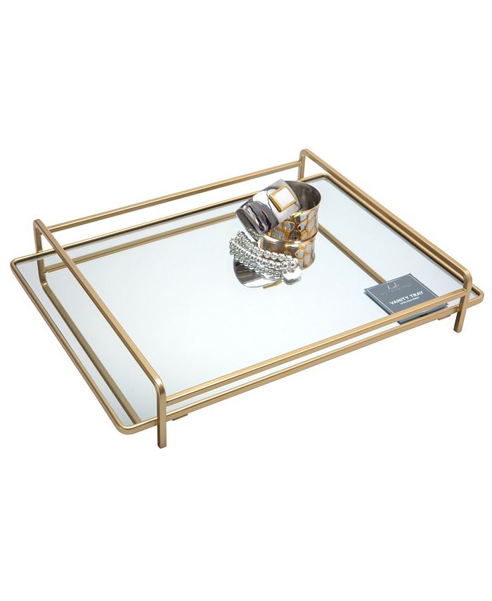 Home Details 4 Rail Design Mirror Vanity Tray - Macy's