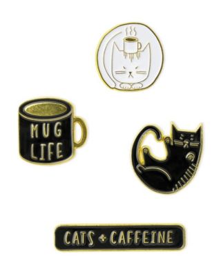 Mara-Mi Cats and Caffeine Enamel Pin Set - Macy's