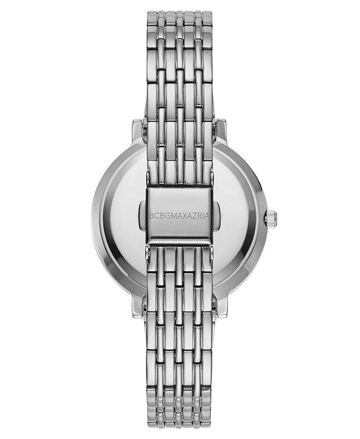 BCBGMAXAZRIA Ladies Stainless Steel Bracelet Watch with Light MOP Dial ...