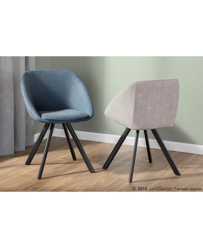 Lumisource Matisse Chair in Faux Leather Set of 2 - Macy's