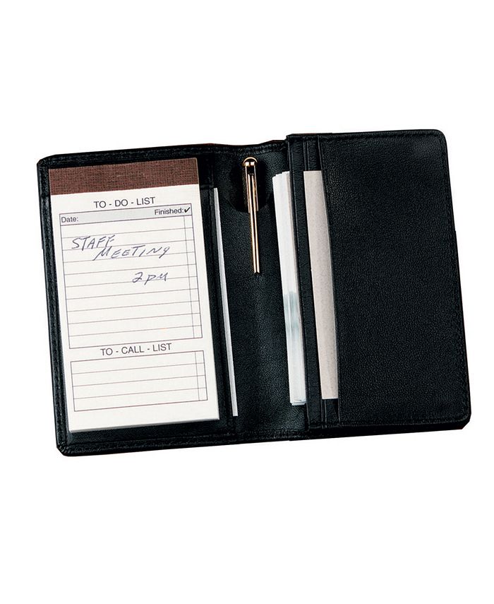 Royce Leather Royce Executive Note Jotter and Business Card Organizer ...