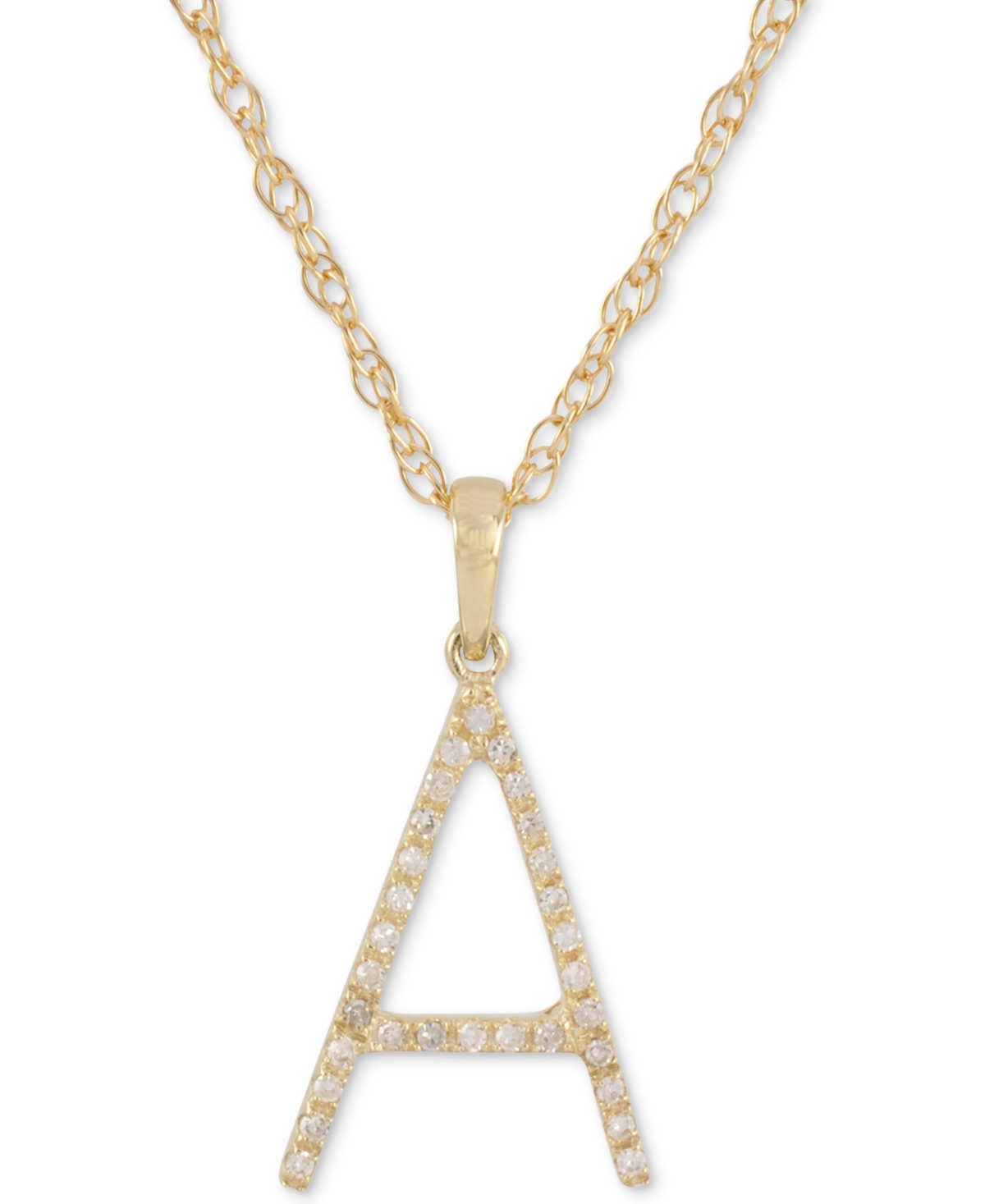 Click here for Diamond (1/10 ct. t.w.) Initial Pendant Necklace i... prices