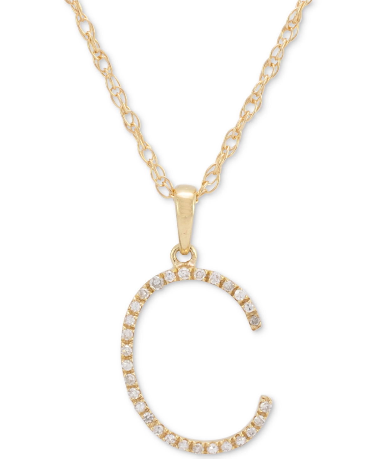 Click here for Diamond (1/10 ct. t.w.) Initial Pendant Necklace i... prices