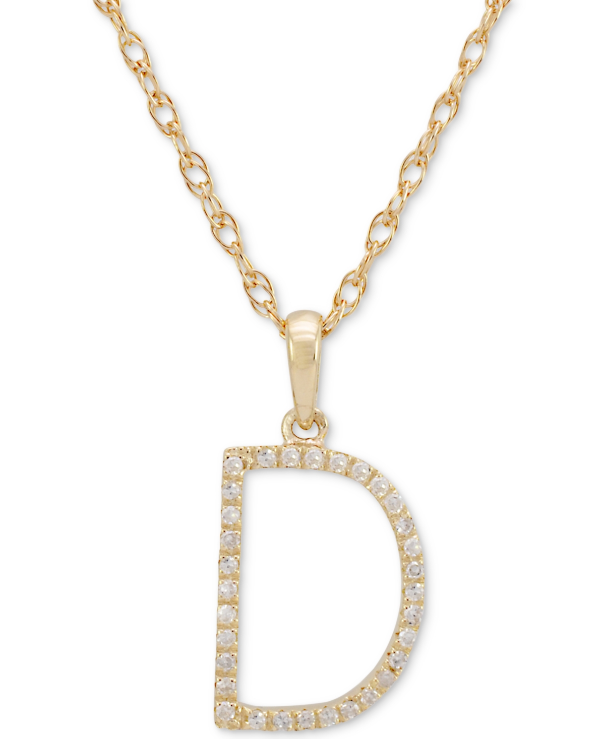 Click here for Diamond (1/10 ct. t.w.) Initial Pendant Necklace i... prices