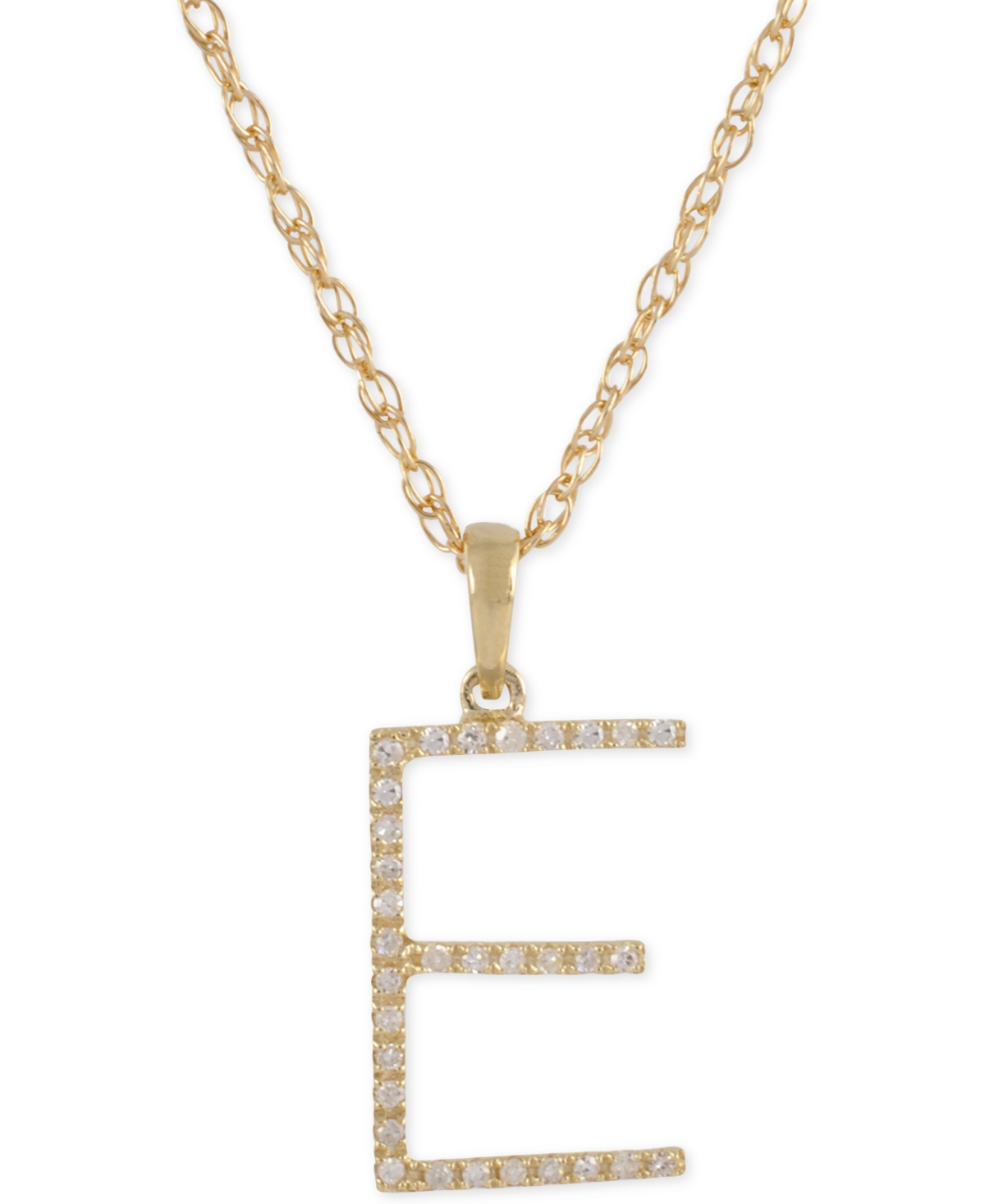 Click here for Diamond (1/10 ct. t.w.) Initial Pendant Necklace i... prices