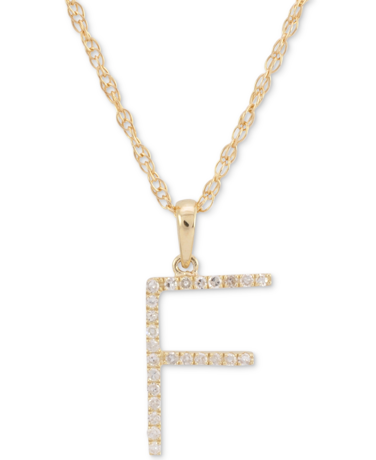 Click here for Diamond (1/10 ct. t.w.) Initial Pendant Necklace i... prices