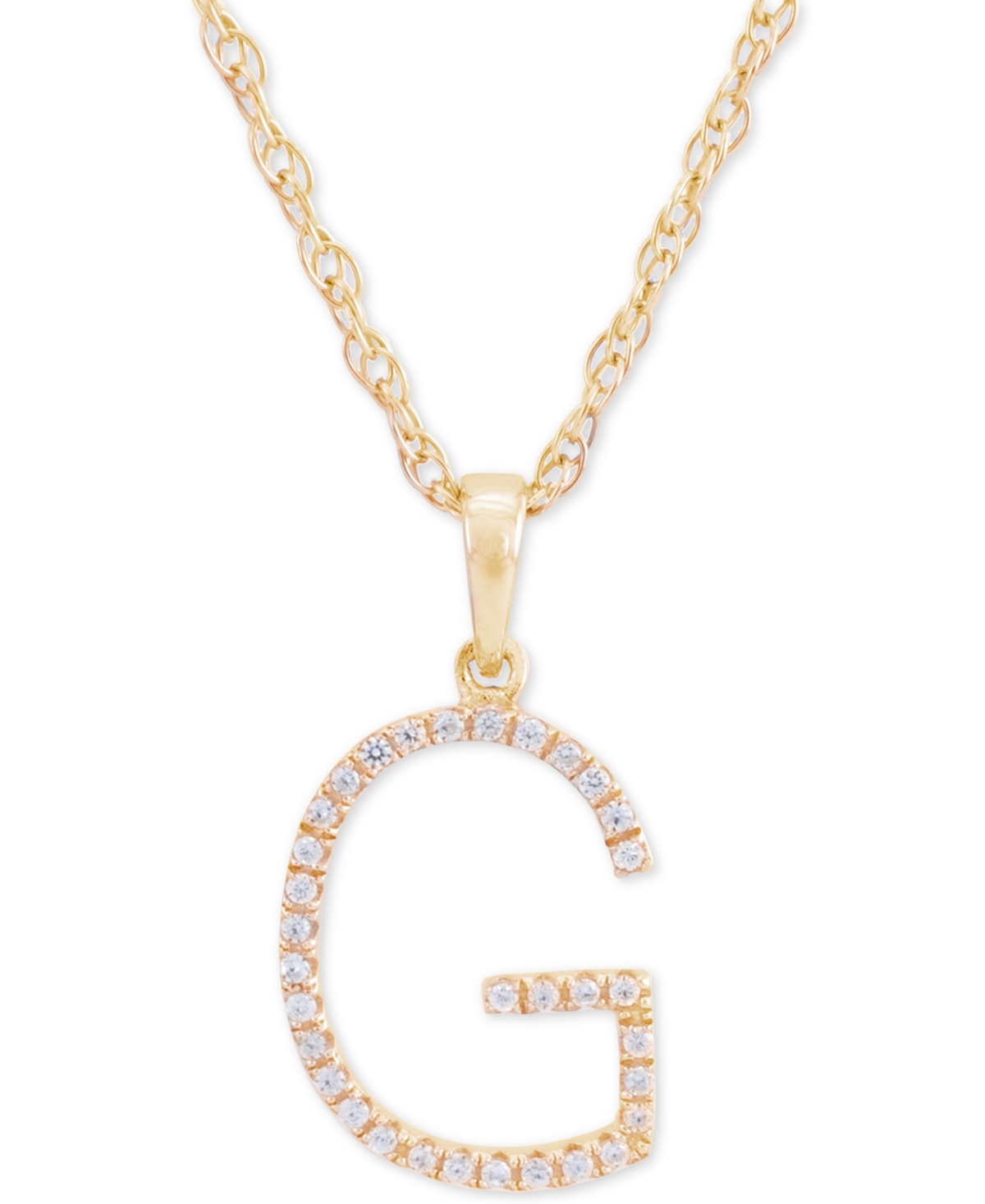 Click here for Diamond (1/10 ct. t.w.) Initial Pendant Necklace i... prices