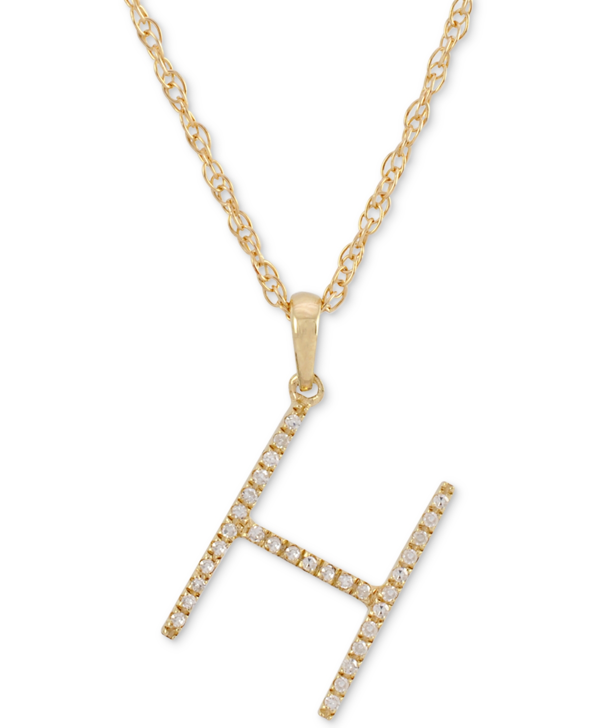 Click here for Diamond (1/10 ct. t.w.) Initial Pendant Necklace i... prices