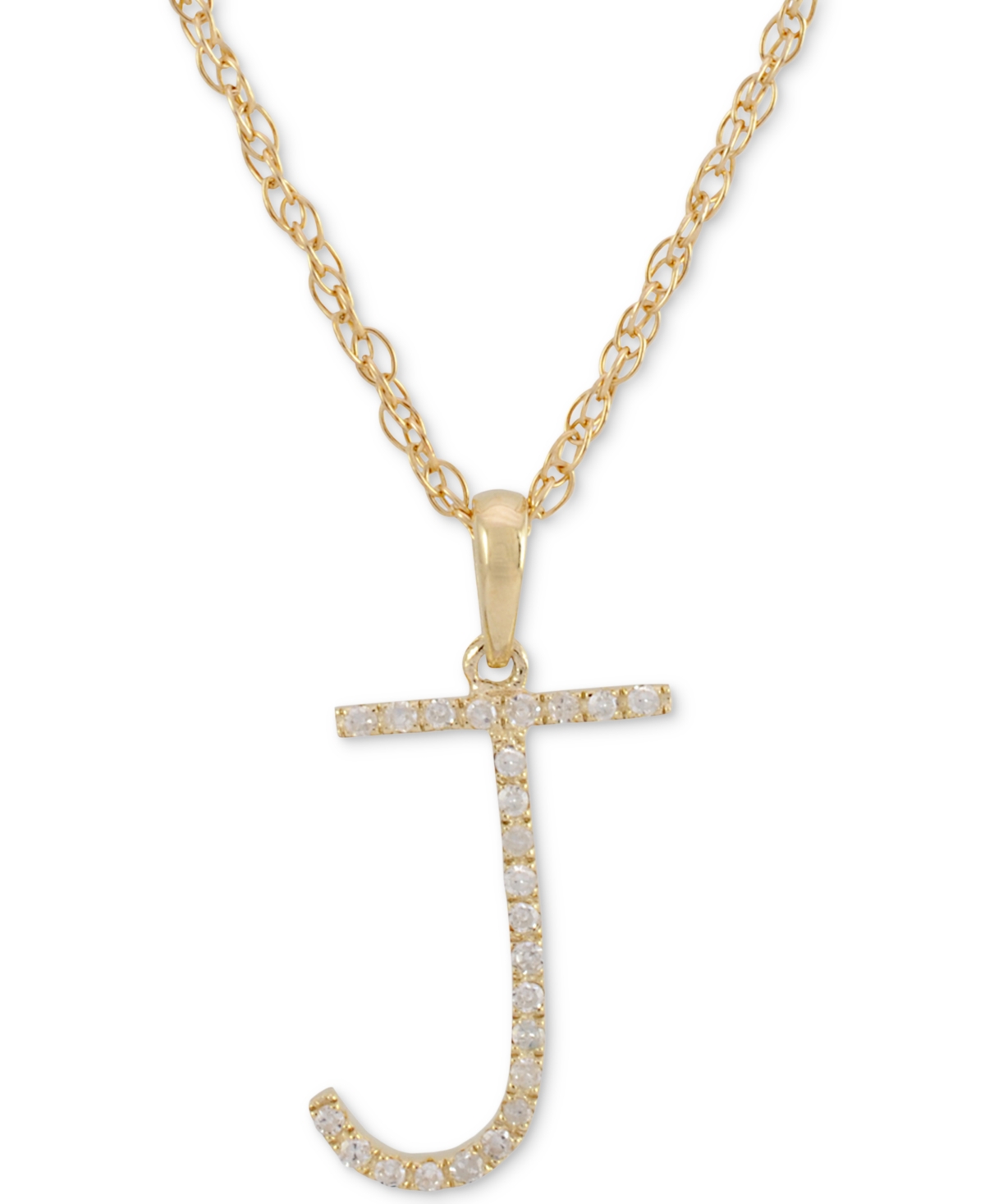 Click here for Diamond (1/10 ct. t.w.) Initial Pendant Necklace i... prices