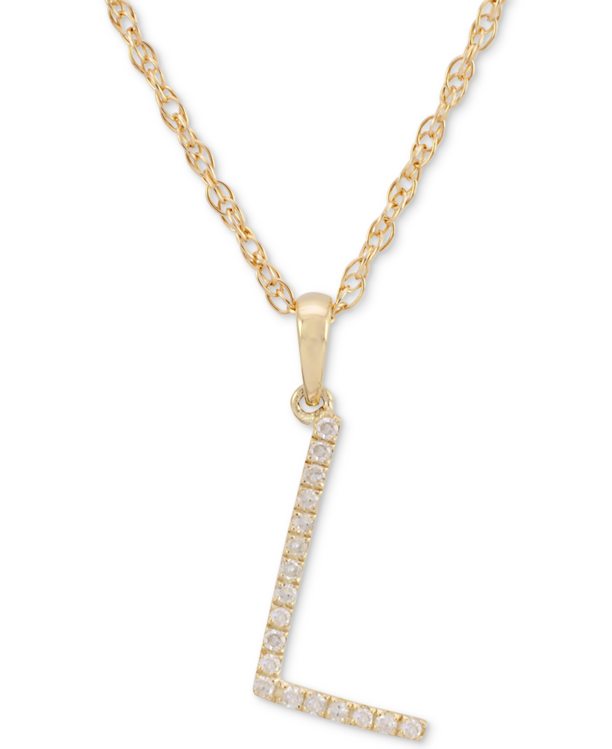 Click here for Diamond (1/10 ct. t.w.) Initial Pendant Necklace i... prices