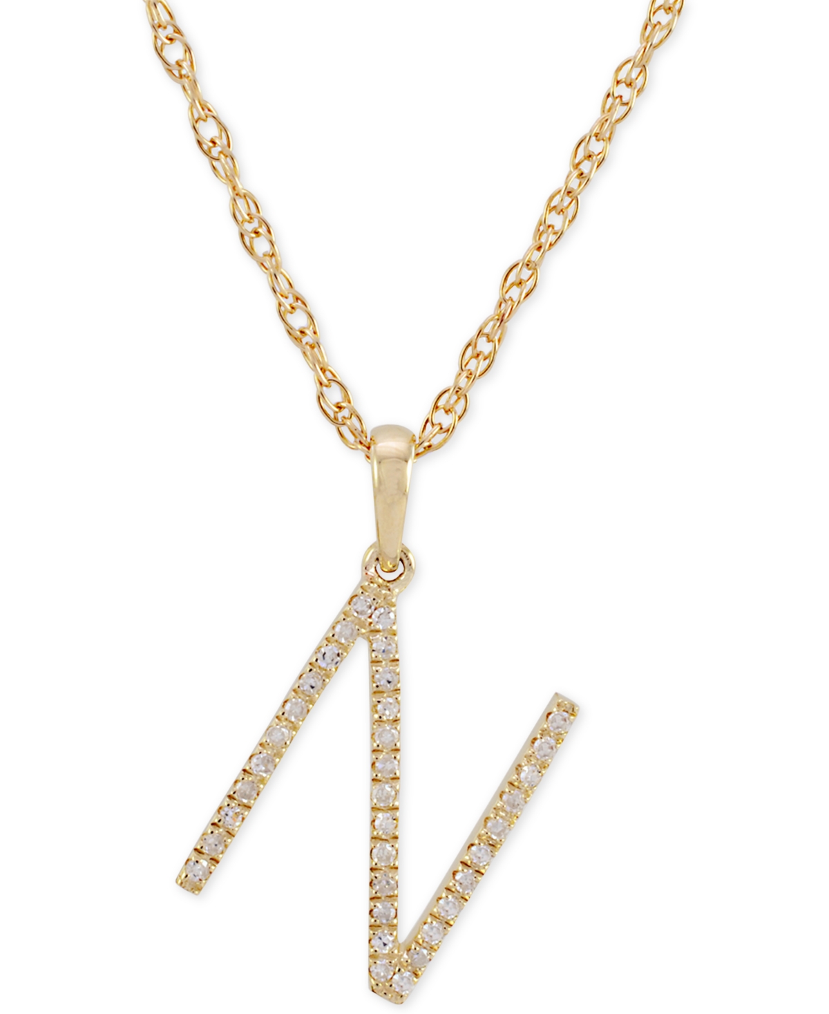 Click here for Diamond (1/10 ct. t.w.) Initial Pendant Necklace i... prices